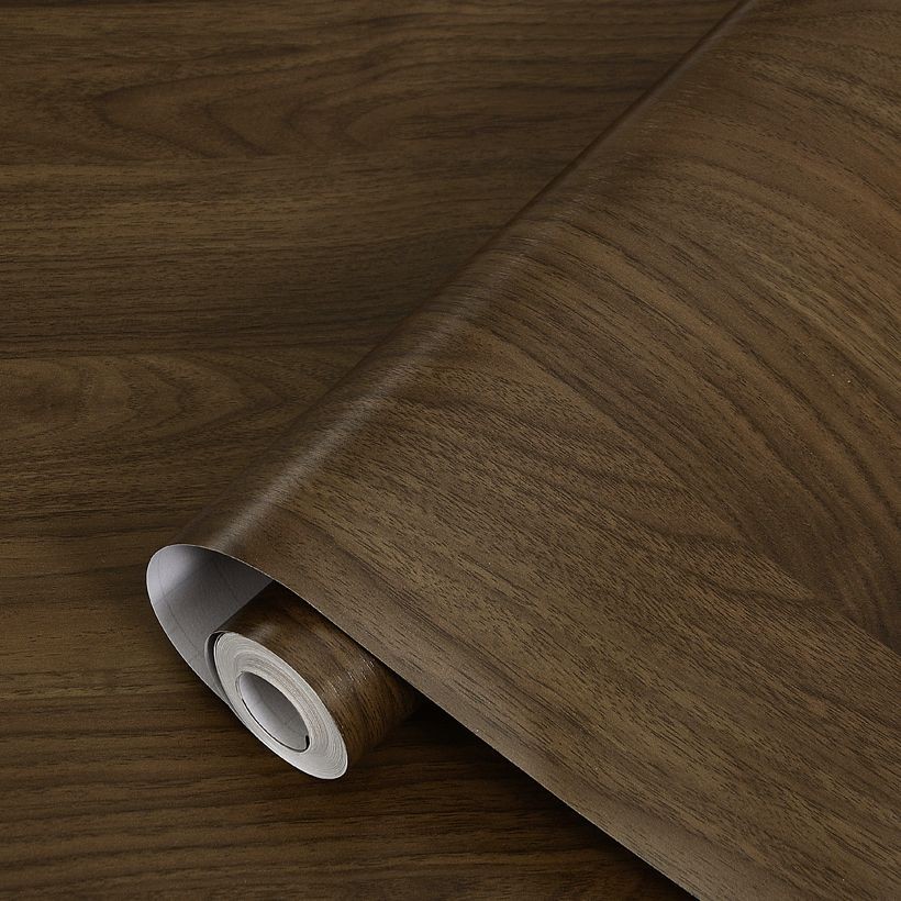 Walnut Wood Grain Sticker Self-adhesive Door Wooden Door Wardrobe ...
