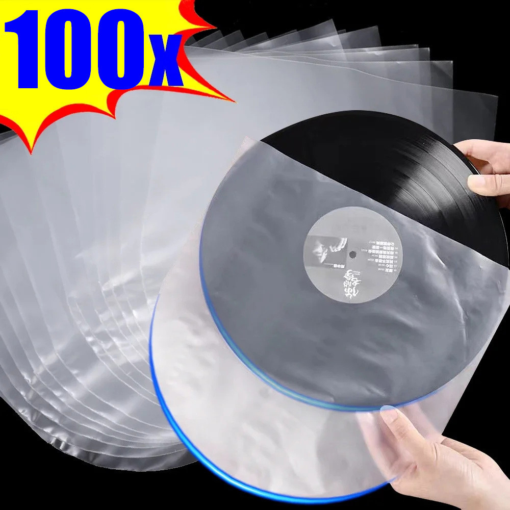 100/50/30Pcs Anti-Static Record Protecter - Outer Inner Plastic Cover ...