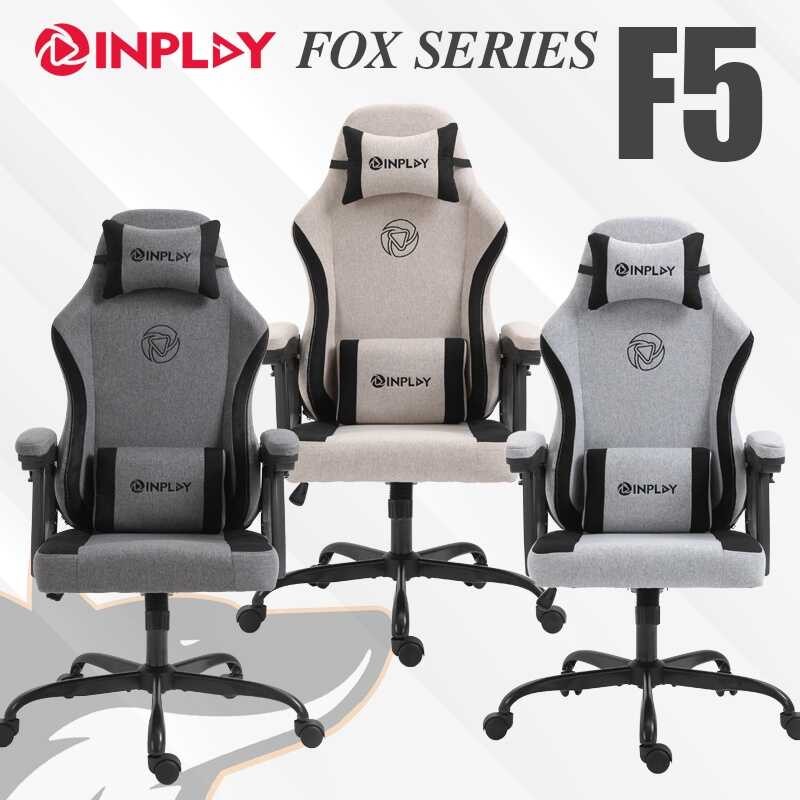 Inplay Fox F5 Gaming Black White Grey [UNK] Fabric Material Ergonomic ...