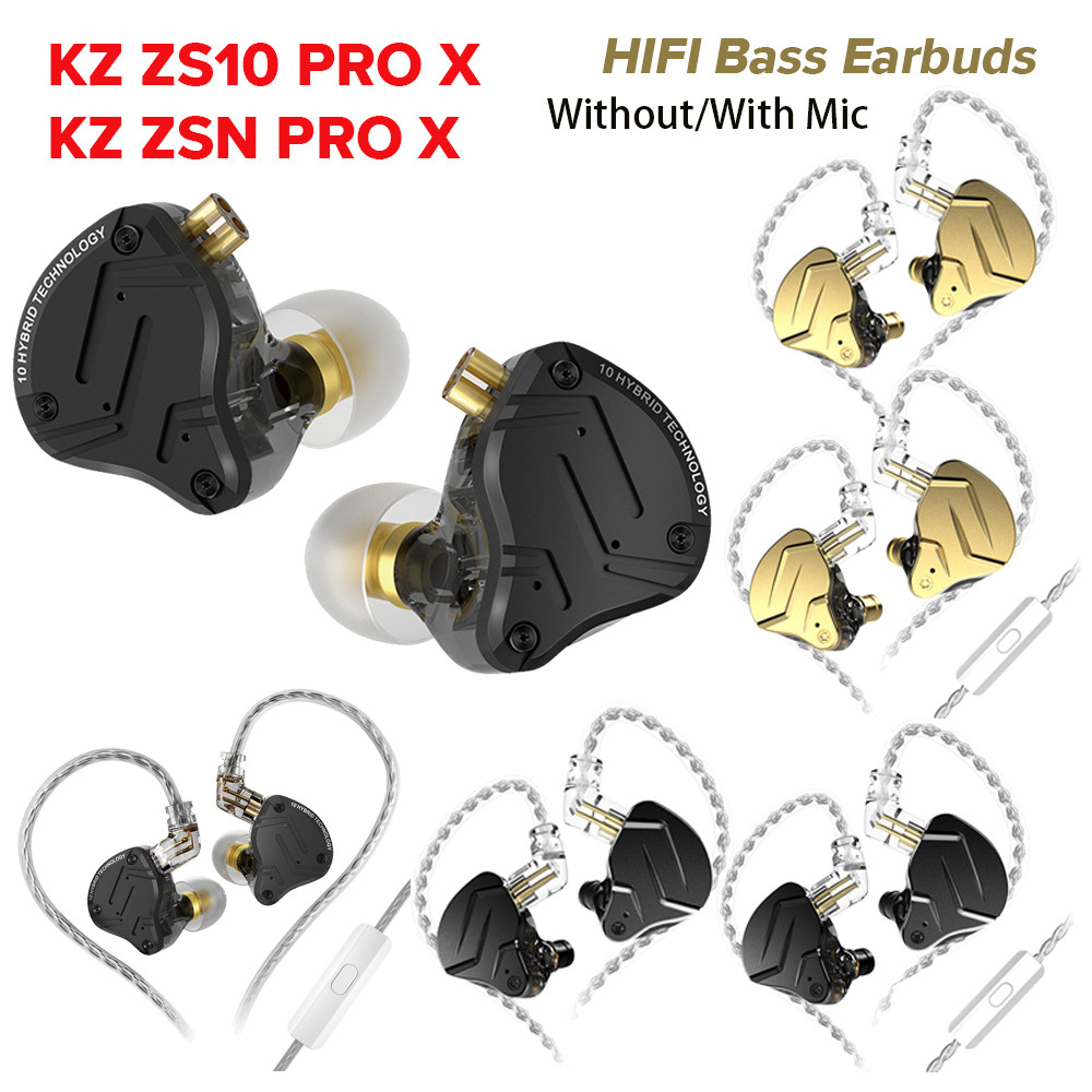 Zs10 PRO Metal Headset HIFI Bass ZSN Pro X Earbuds In-Ear Monitor Noise ...