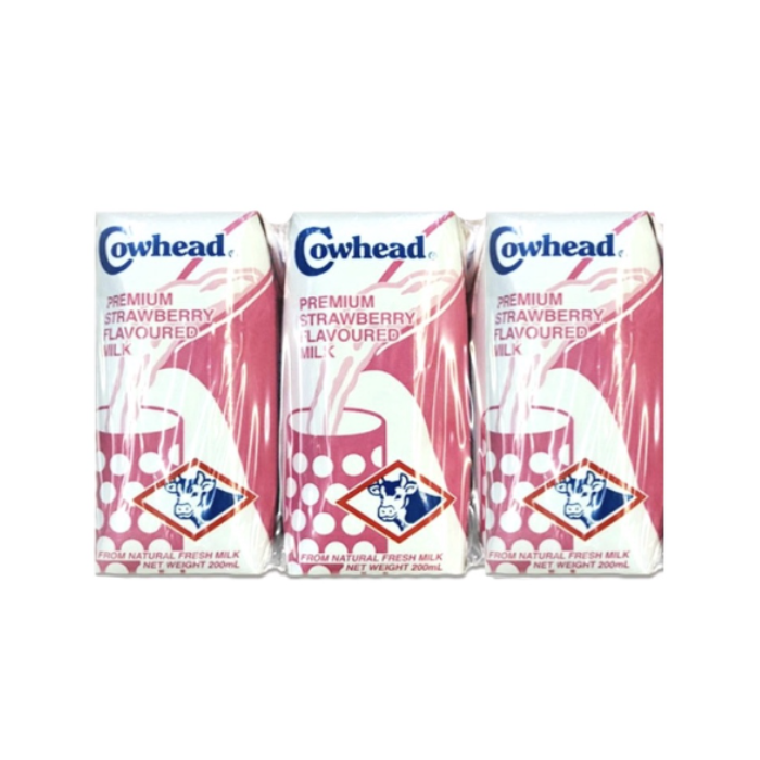 Cowhead UHT Milk Strawberry 200ml by 3s | Shopee Philippines