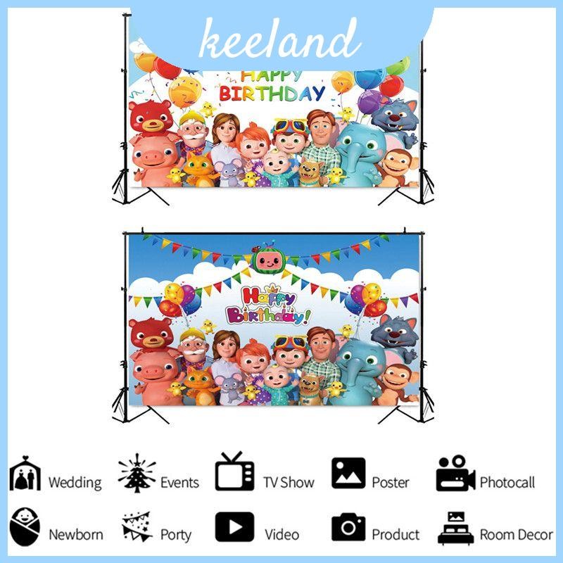 Cocomelon Family Photography Backdrops With Bright Colors For 120*80cm ...