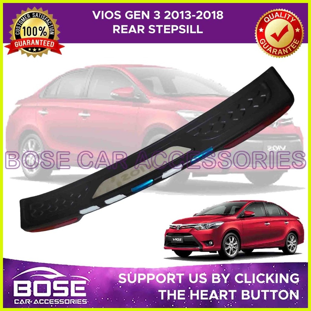 ⊙ ♝ Premium Toyota Vios Gen 3 2014 - 2018 Rear Bumper Cover - Rear ...
