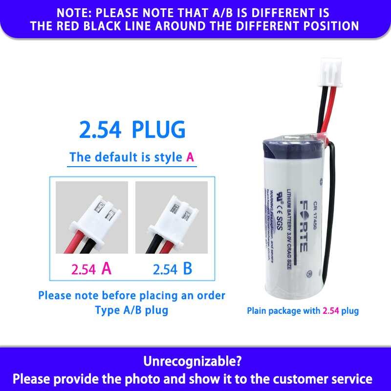 Cr17450 Forte Idagdag Ang Xh2.54 Plug 3V Disposable Lithium Manganese ...