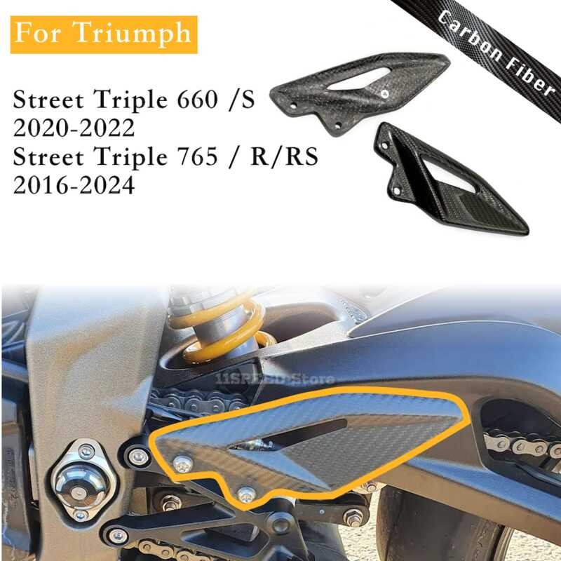Heel 6 Guard Plates Foot Rests For Triumph Street Triple 660 765 R RS ...