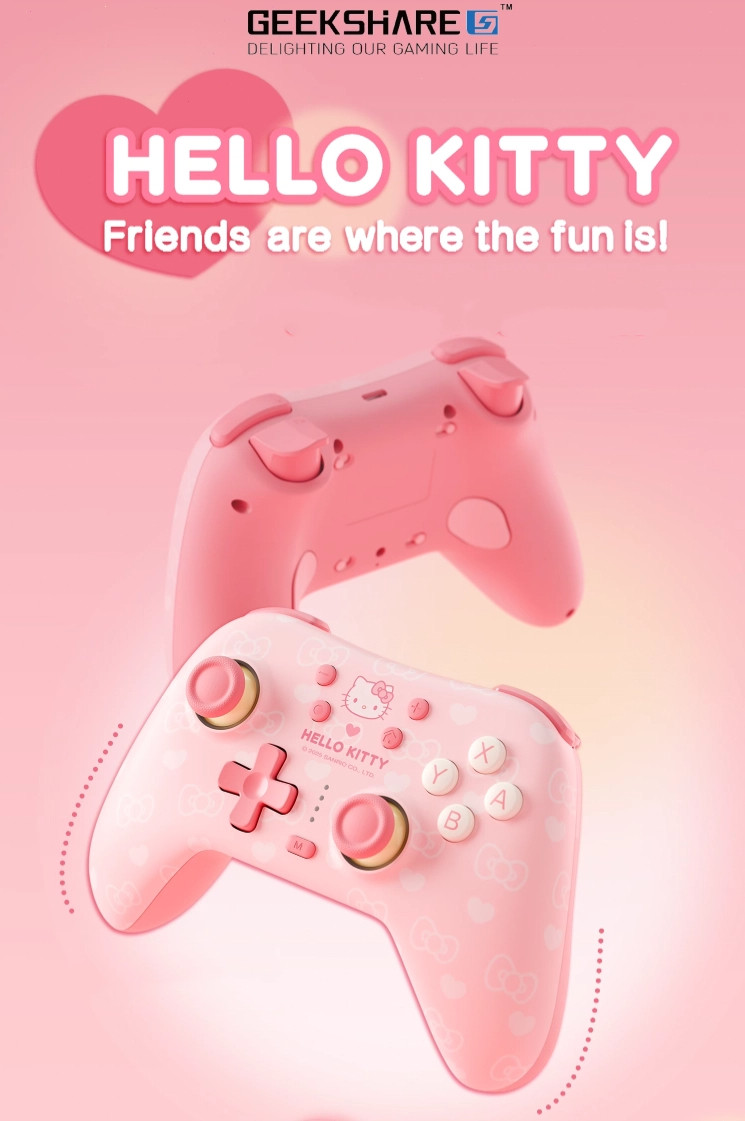 HelloKitty game controller wireless Bluetooth Switch 2nd generation Pro suitable for NSOLED/PC ...