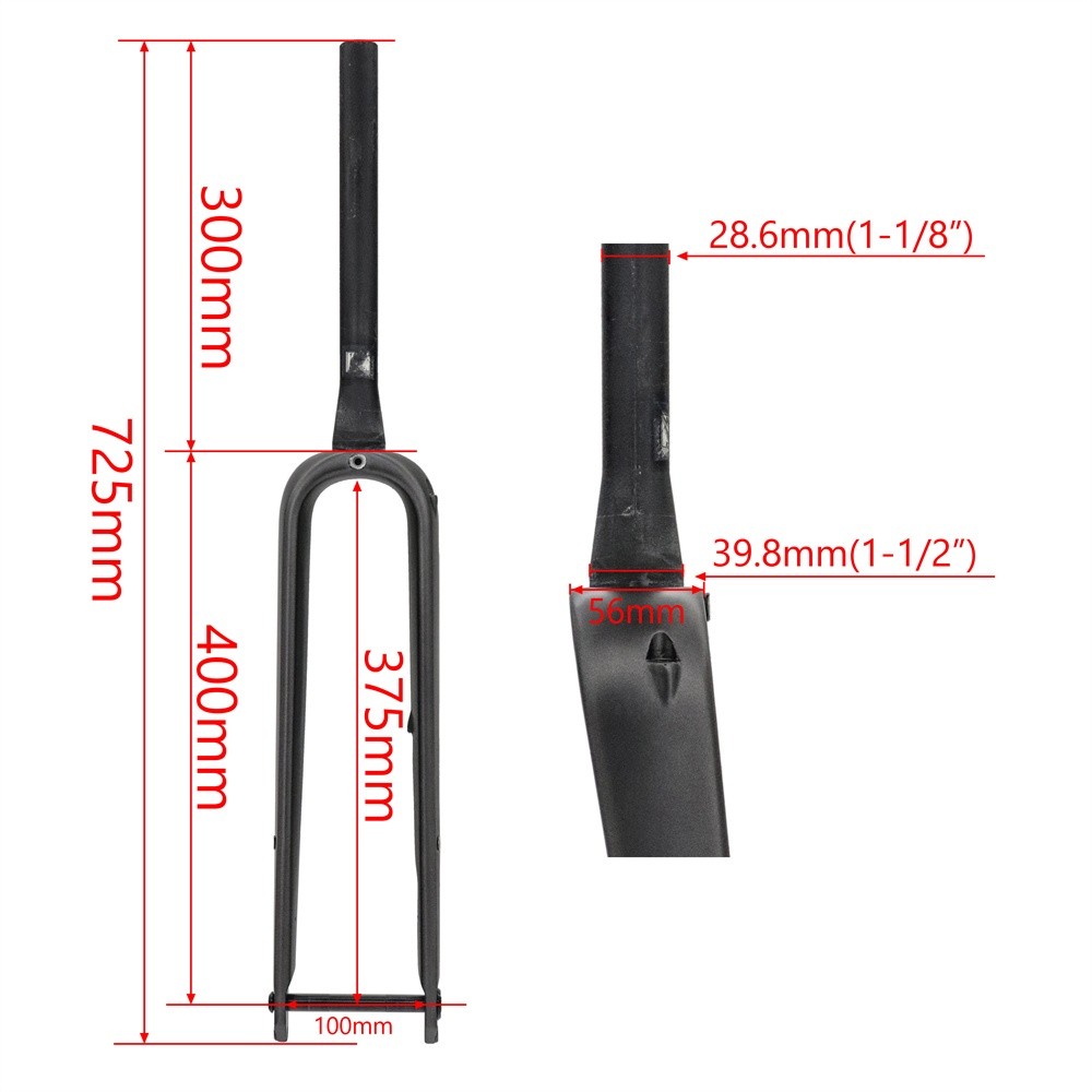 KOCEVLO Carbon Fiber Bicycle Road Gravel Front Fork Internal Cable ...