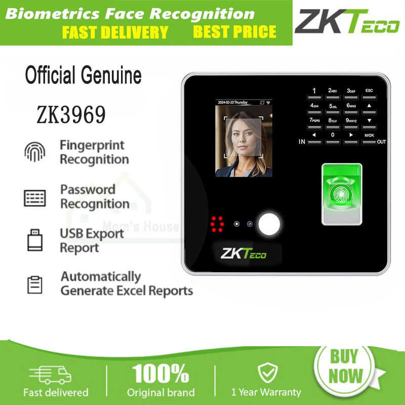 Zkteco Original Biometrics Face Recognition Fingerprint Attendance Bundy Clock Time Recorder ...