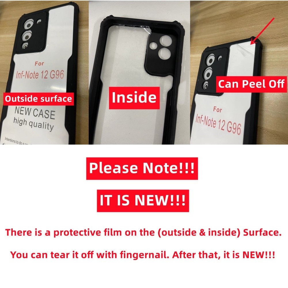 Infinix Smart 10 2025 Acrylic Phone Case Infinix Smart10 X6725 Tempered ...