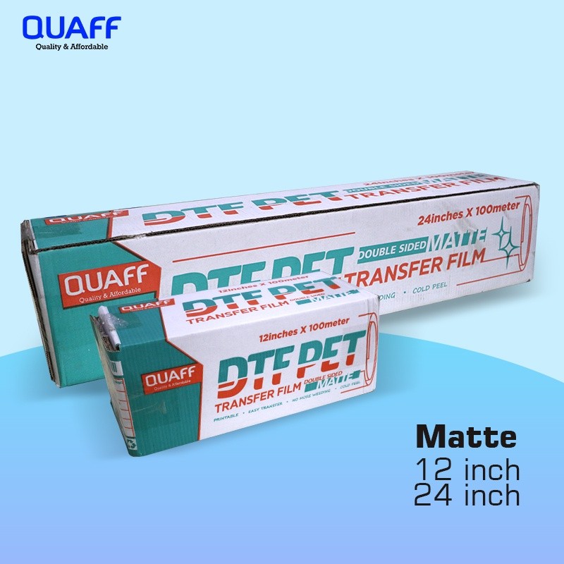 QUAFF DTF PET Transfer Film Roll Glossy / Matte (100 meters) | Shopee ...