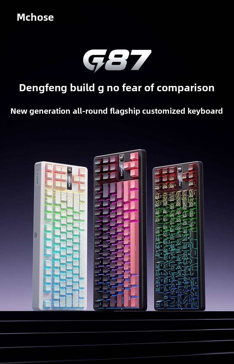 MCHOSE G87 Customized Mechanical Keyboard Gasket Structure Wireless ...