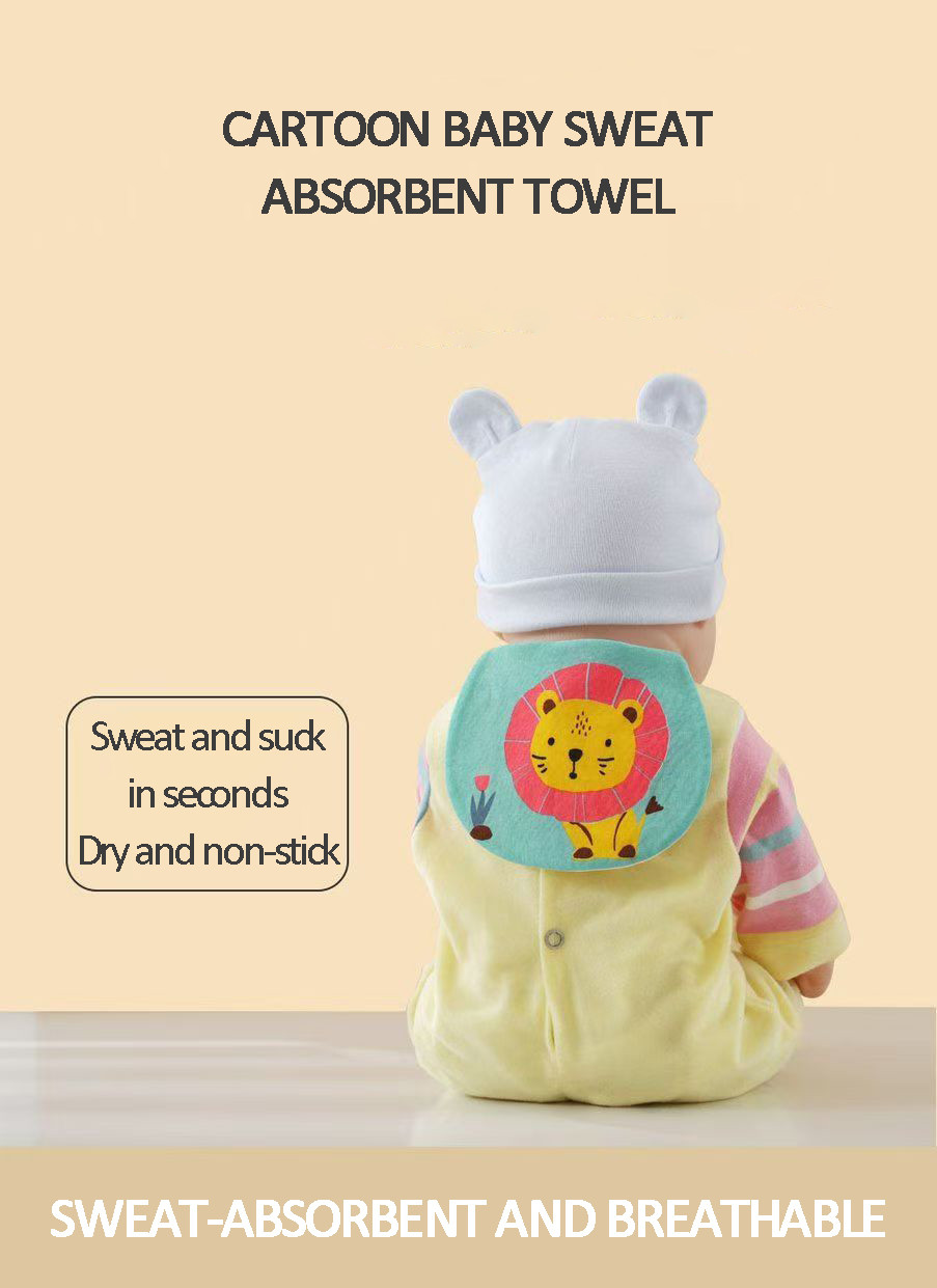 Back Towel For Baby Sweat Absorber Cotton Baby Absorbent Towel | Shopee ...