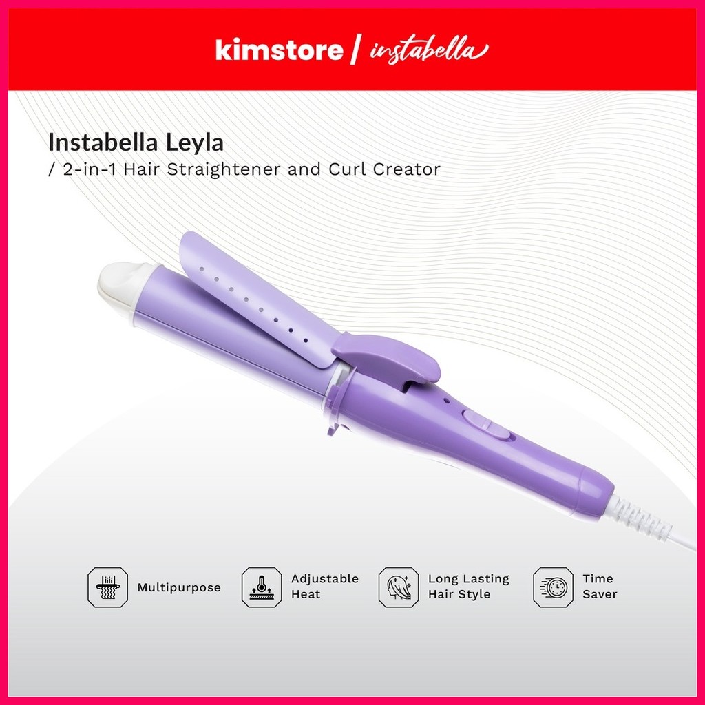 Instabella Leyla 2-in-1 Hair Straightener and Curl Creator HS-479 ...