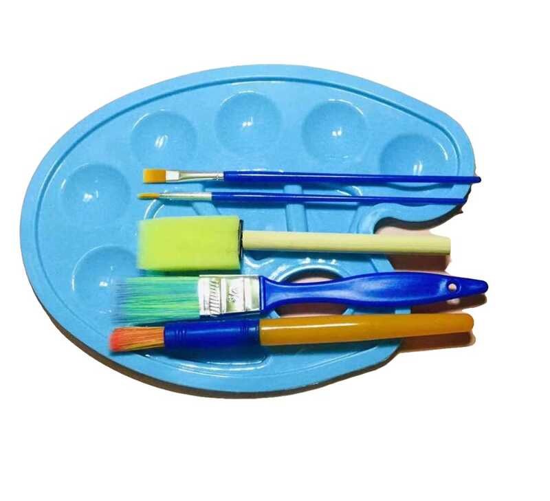 Paint Tray Pallette With 4 And 1 Foam Brush 72A | Shopee Philippines