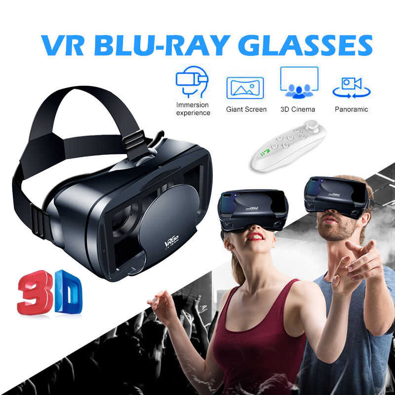 3D Movies/Games VR Box Immersive Virtual Reality Glasses /Controller ...