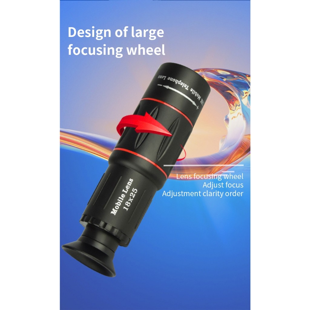 APEXEL Universal 18x25 Monocular Zoom HD Optical Cell Phone Lens ...