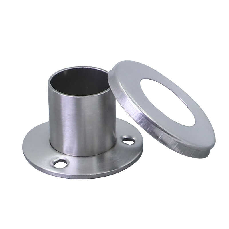 Flange Stainless Steel Base Wardrobe Clothes Rail Fixing Base Round ...