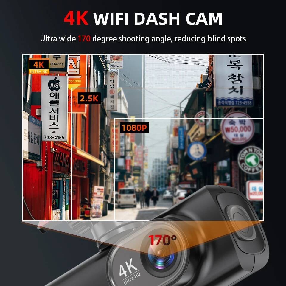 Dash E-ACE Cam UHD for Car Camera Night Vision With GPS WiFi 24h Parking Loop Record 4K Front ...