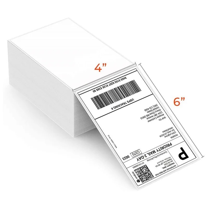 2000pcs/stack A6 waybill sticker Thermal Adhesive Sticker Label Paper ...