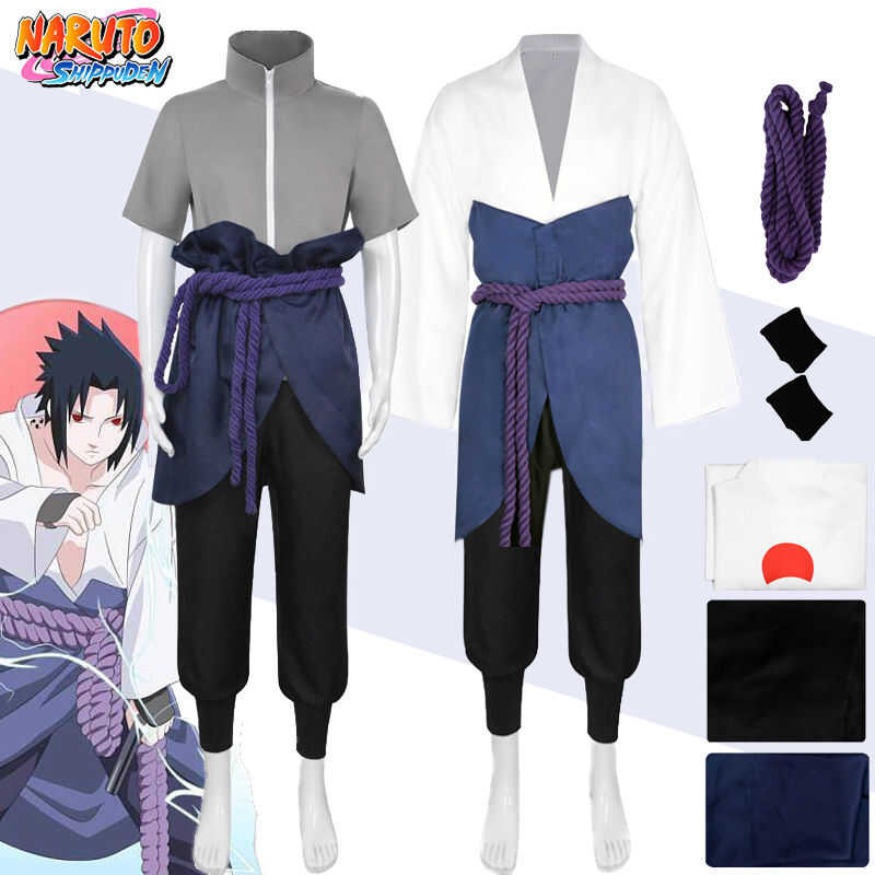 Xj Anime Naruto Uchiha Sasuke Cosplay Costume Naruto Shippuden Kimono ...