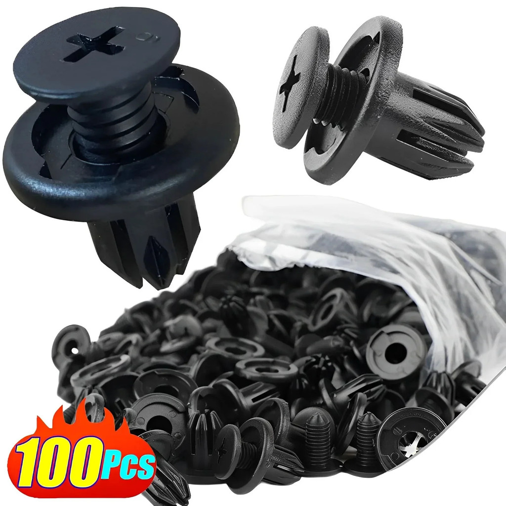 100pcs Auto Plastic Rivets Fasteners Screw Repair Car Bumper Fender ...