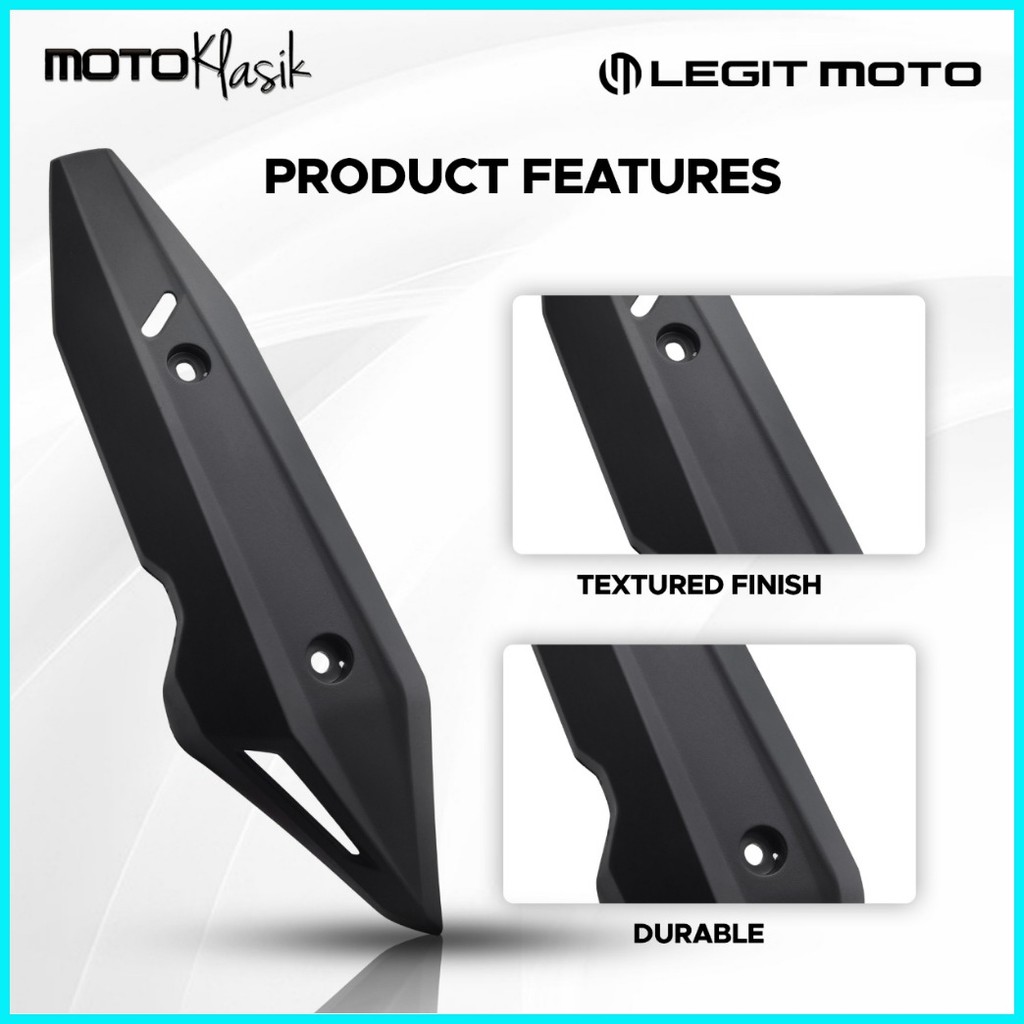 LEGITMOTO GENUINE HONDA CLICK V2/V3 MUFFLER COVER MATTE BLACK/EXHAUST ...