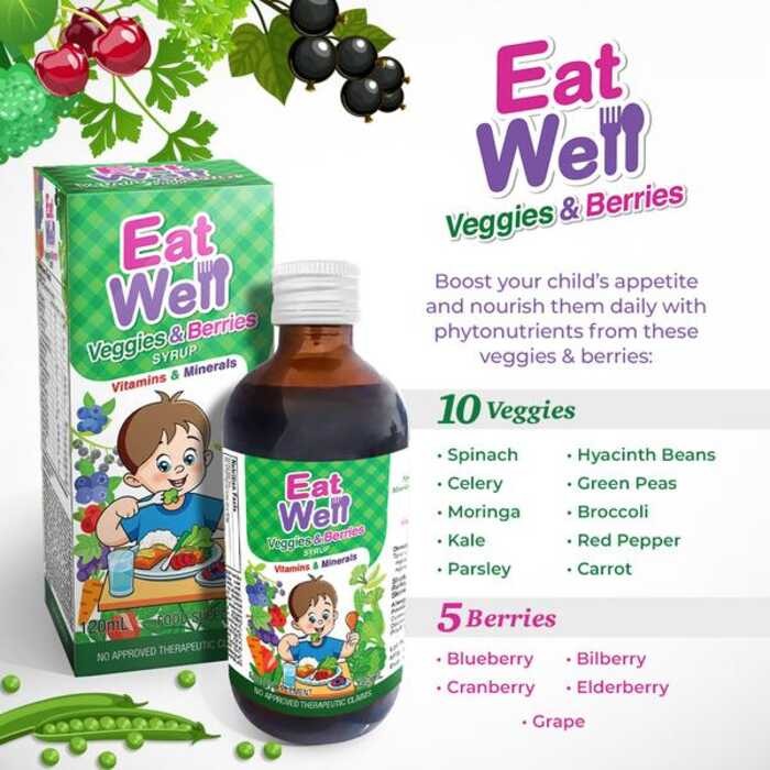 Eatwell Veggies & Berries Nutrition Support Multivitamins Syrup For ...