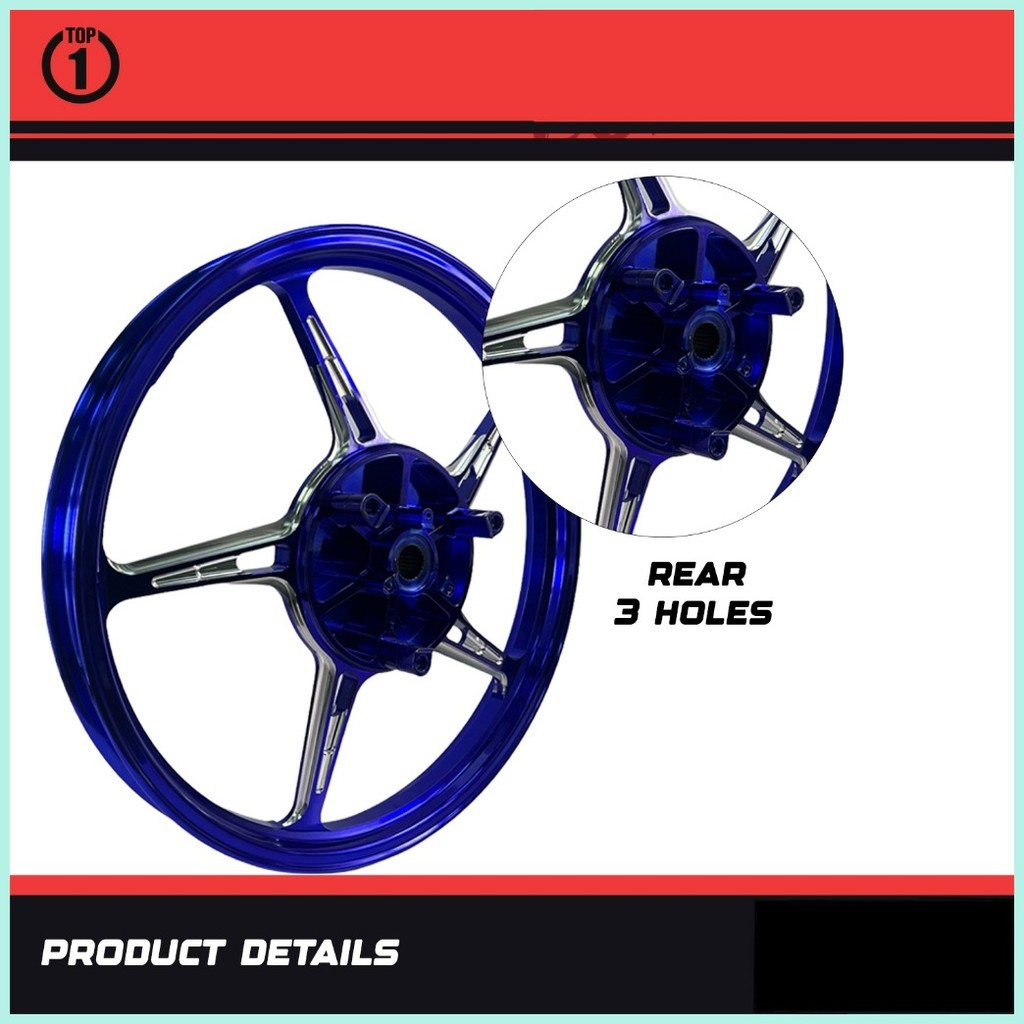 Top1 Motors Racing CNC Mags Raizen 5 Spokes (1.6 F x 1.6 R x 17 ...