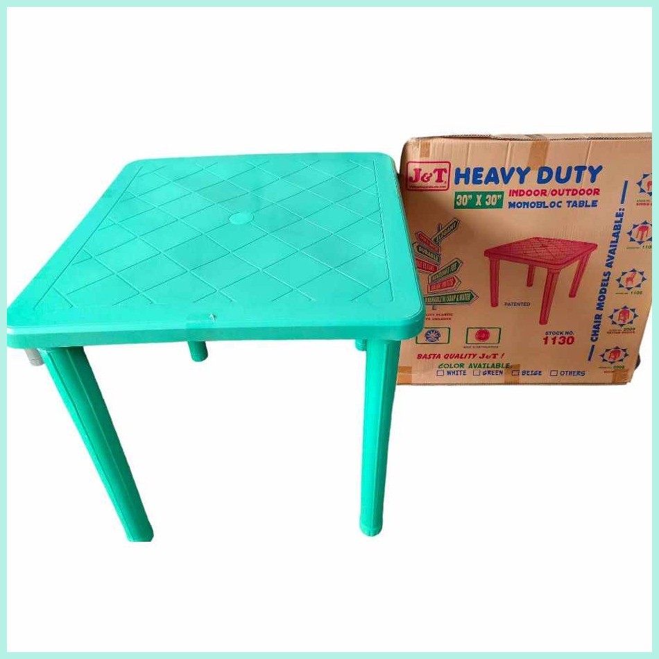 MONOBLOCK TABLE 4 SEATER [#1130] SQUARE TABLE J&T Heavy Duty Monobloc ...