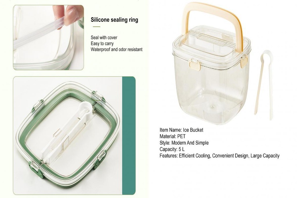 XPS Ice Storage Bin for Cocktail Freezer Bar 5 Liter Ice Cube Bucket ...