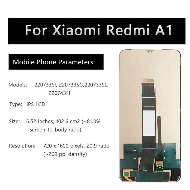 6.52" OEM LCD For Xiaomi Redmi A1 A1+ A1 Plus 220733SFG 220733SI ...