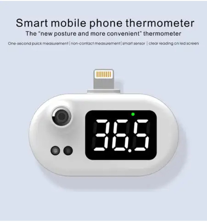 USB Smart Thermometer LED Display Mini Phone Infrared Thermometer Type ...