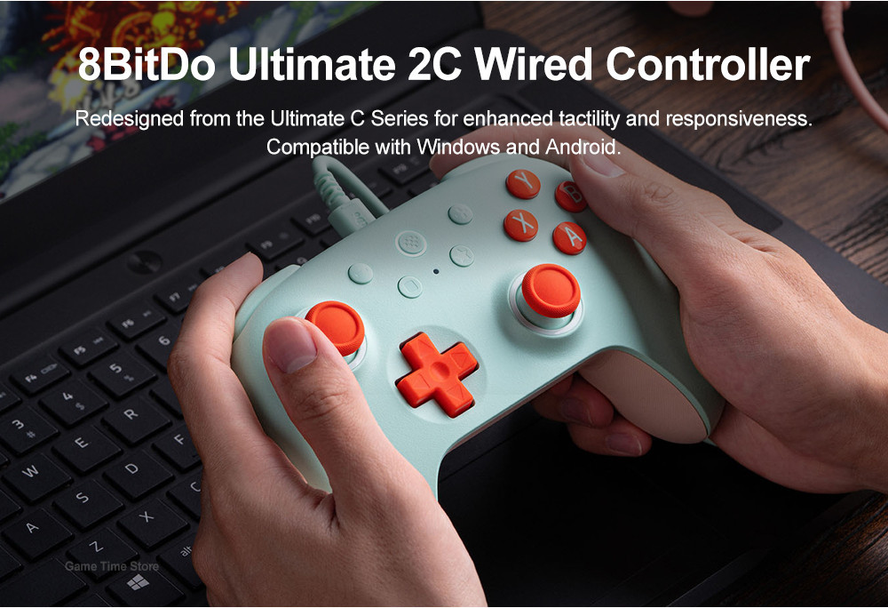 8BitDo Ultimate 2C Wired Controller for PC Android with Hall Effect ...