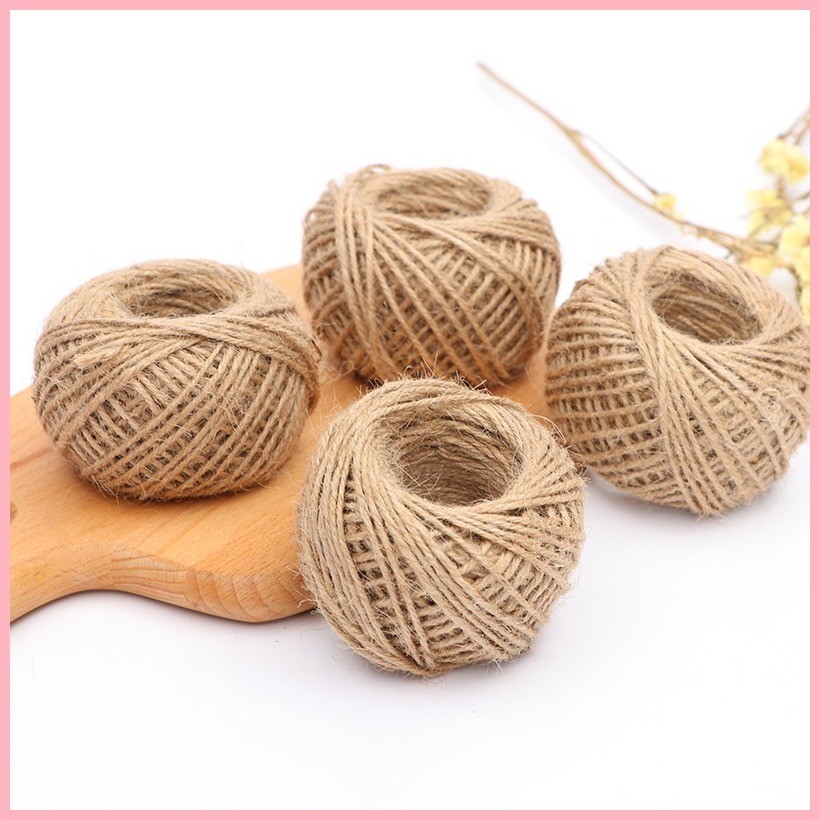 [COD] 50m Twine string Jute string Abaca string brown eco-friendly ...