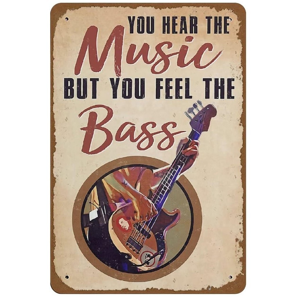 You Hear The Music But You Feel The Bass Poster Bass Guitar Poster Bass ...