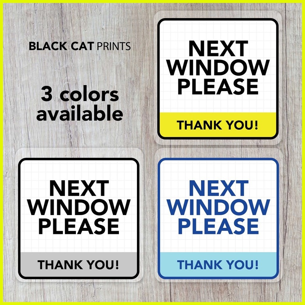 Break Time / Waiting Time / Next Window Next Counter Signs / Laminated ...