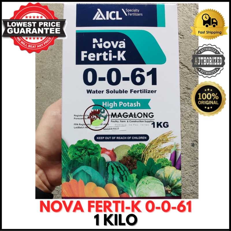 NOVA FERTI K 0-0-61 HIGH POTASH - WATER SOLUBLE FERTILIZER 1 Kilo LIZER ...
