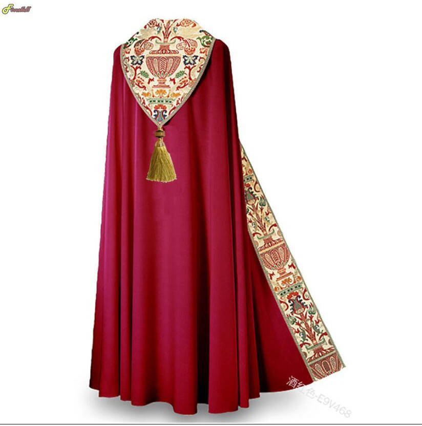 Digital Print Medieval Retro Church Shawl Cloak For Man Priest Knight ...