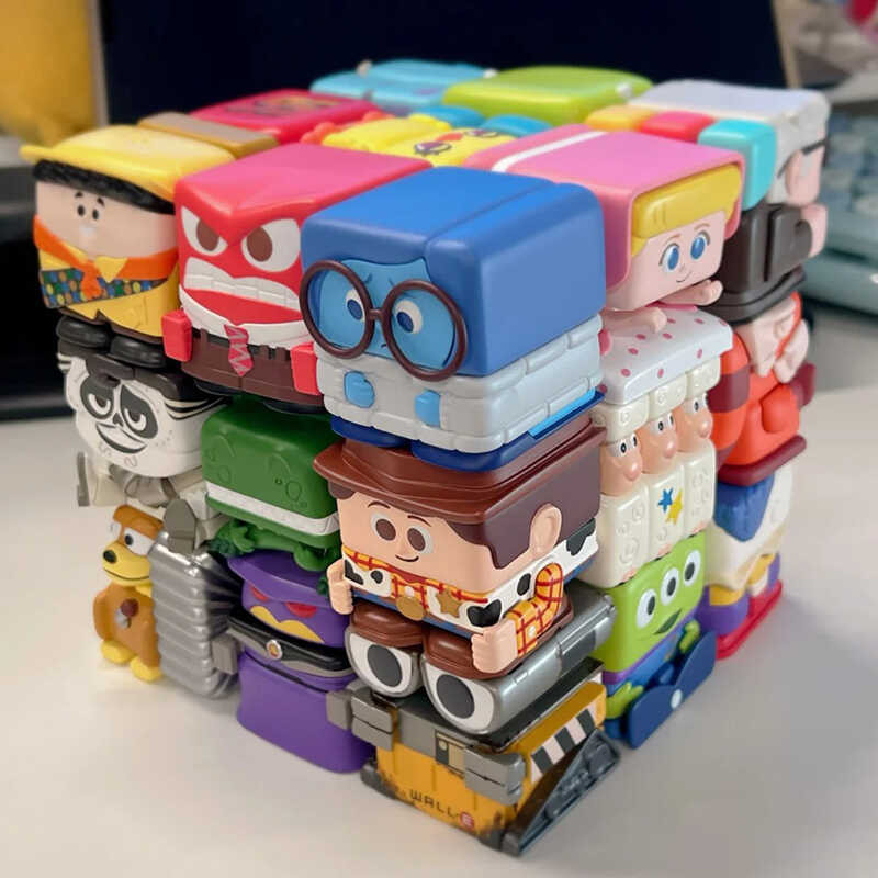 enuine Pixar Pop Cube -1-2-3 Bd Box Kawaii Story Inside Out Sadness Awkwardly Mysterious Sur ...