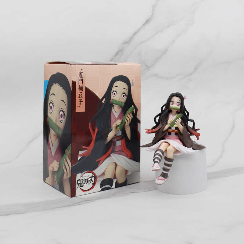 Demon Slayer Nezuko Figure Sitting rice ball doll gift instant noodles ...