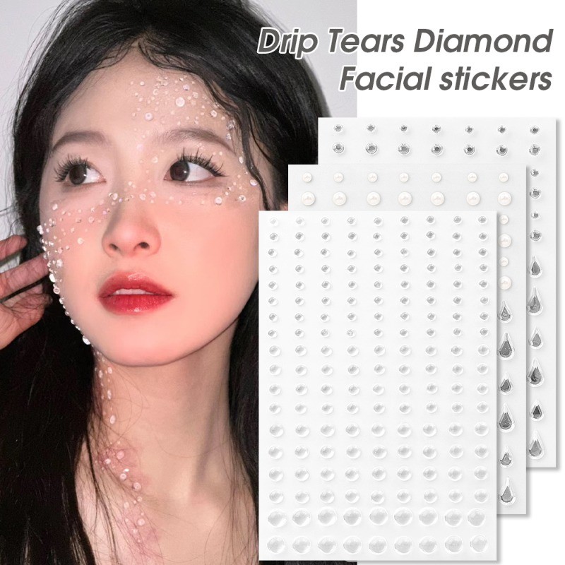 [ Featured ] Water Droplet Face Stickers - Costume Party Patch - Tear ...