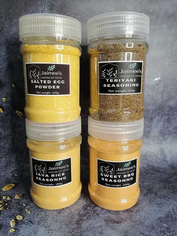 salted egg sweet bbq powder, teriyaki seasoning, java rice seasoning ...