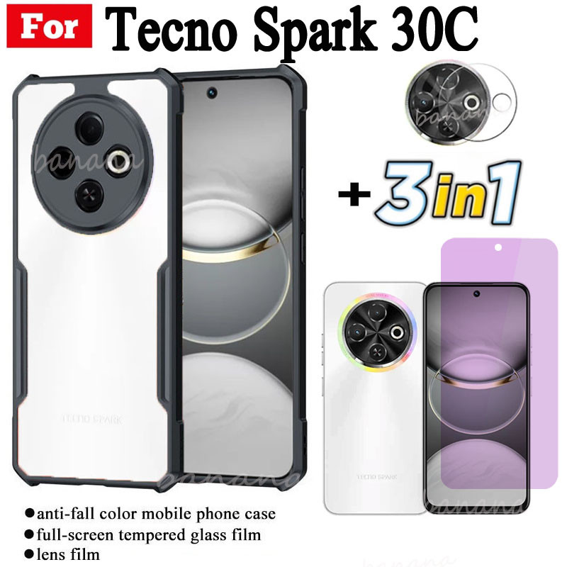 3 in 1 Tecno Spark 30C Shockproof Phone Case for Spark30C Anti-blue Ray ...