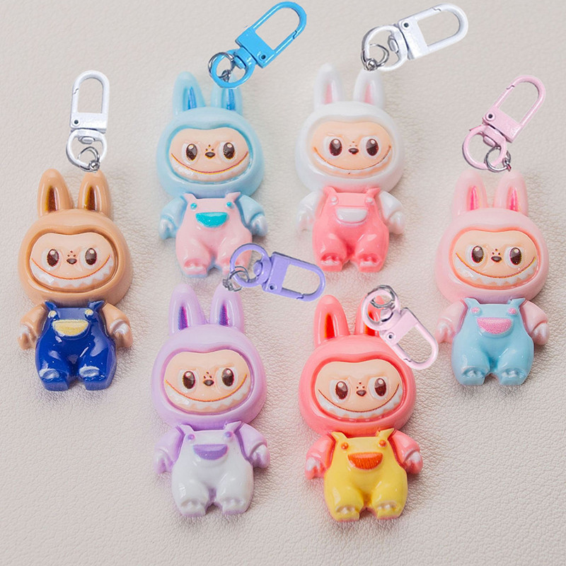Cute Labubu Pendant Keychain Trend Key Chain Bag Hanging Ornaments ...
