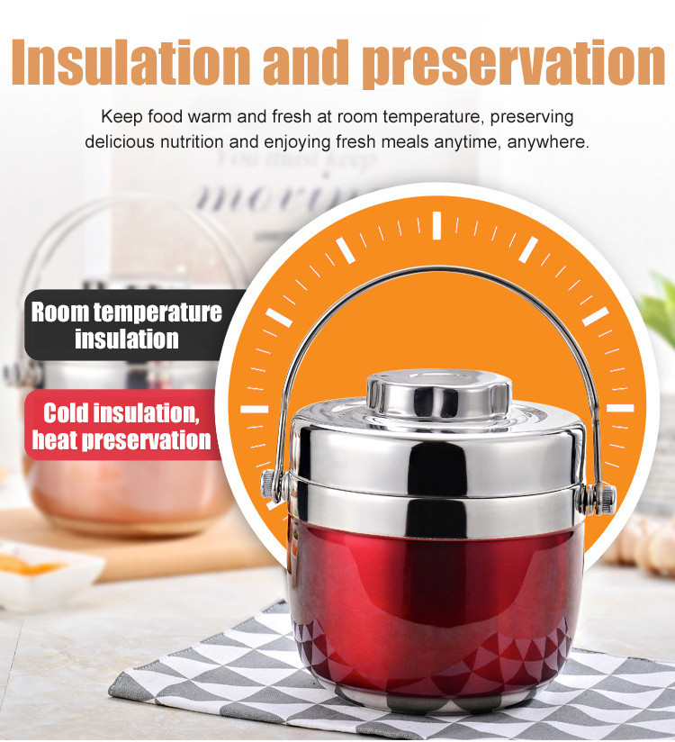 Nonrusting Insulated tableware Thermos room temperature insulation ...
