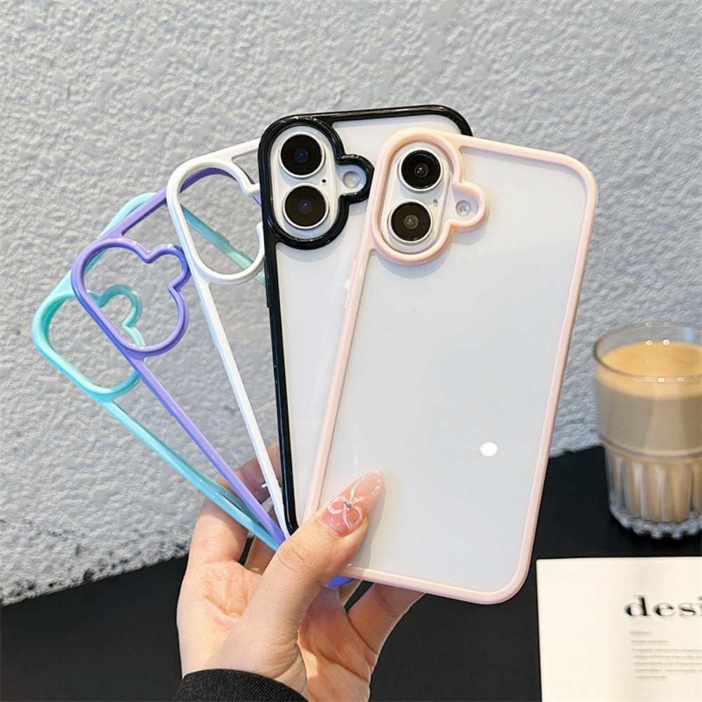 Candy Transparent Acrylic Shockproof Phone Case Compatible for iPhone ...
