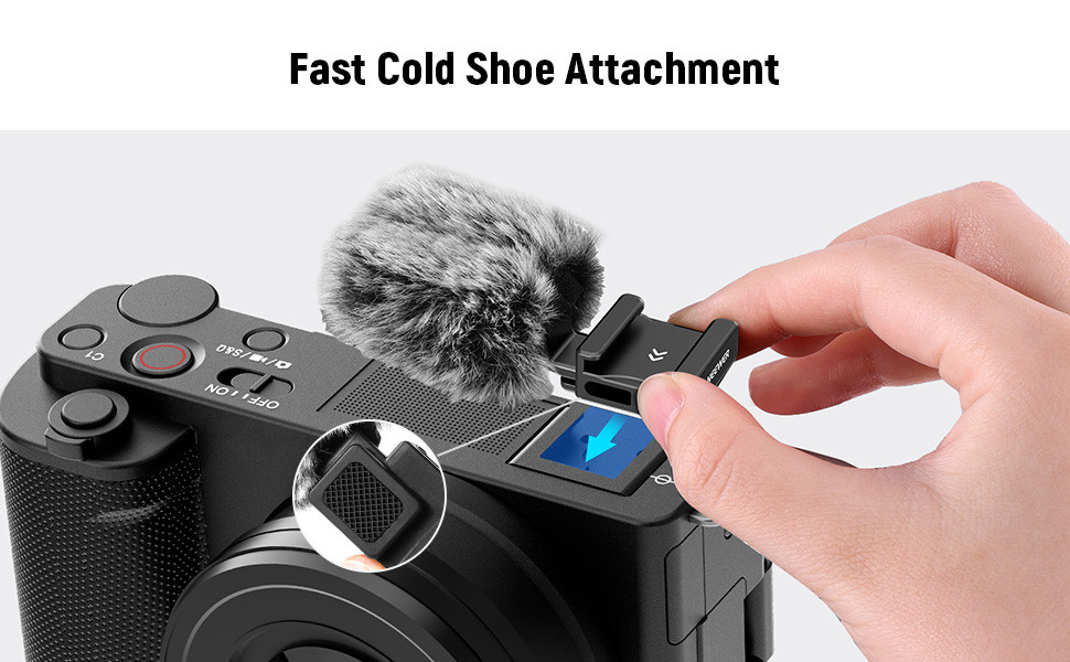 Neewer CA133 Microphone Furry Windscreen with Cold Shoe Mount Adapter ...