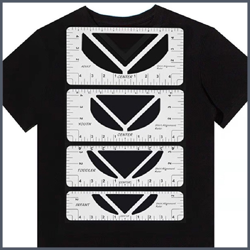 ∰ ∫ 4/8Pcs PVC Tshirt Guide Ruler Round/V Neck Alignment Tool for ...