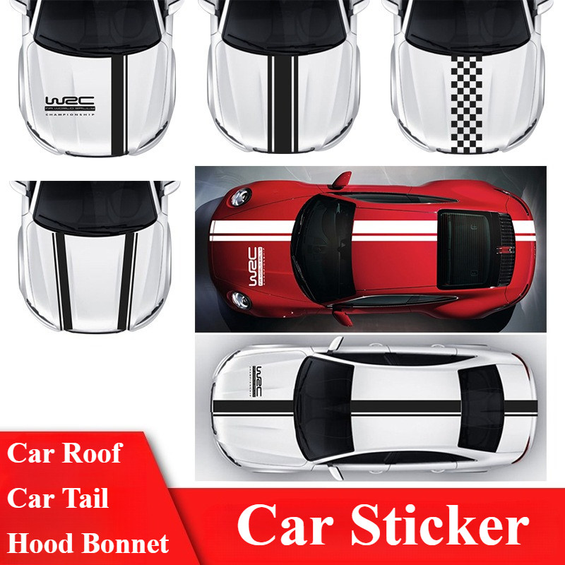 Universal Non Fading Car Sticker For Car Hood Bonnet Roof Tail Exterior ...