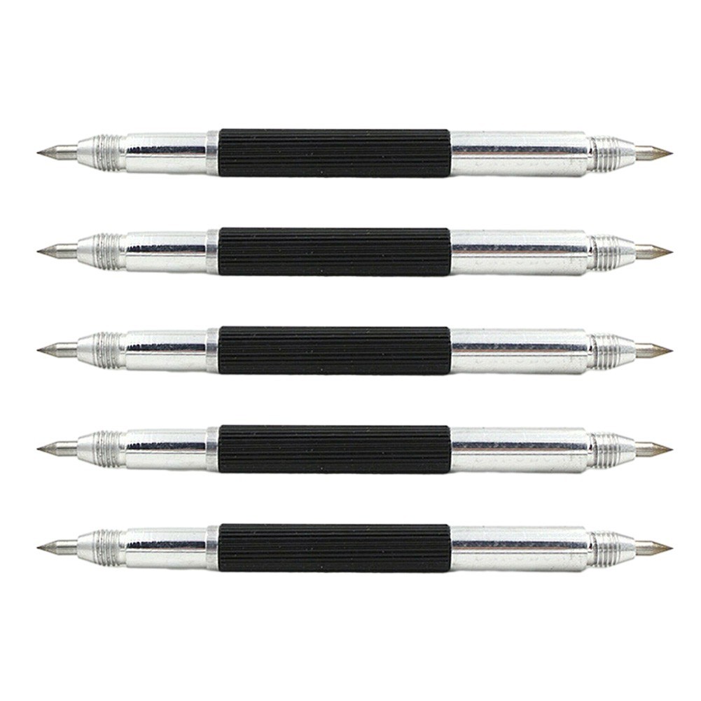 5 pcs Double Ended Carbide Scribing Pen Tip Steel Scriber Scribe Marker ...